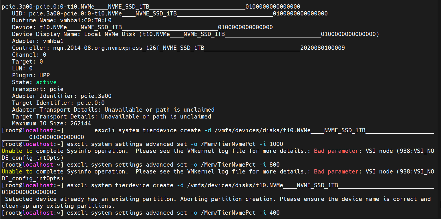 How to Successfully Configure NVMe Memory Tiering in ESXi 8 – AgileOps