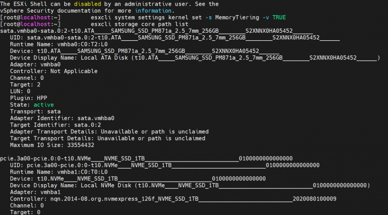 How to Successfully Configure NVMe Memory Tiering in ESXi 8 – AgileOps